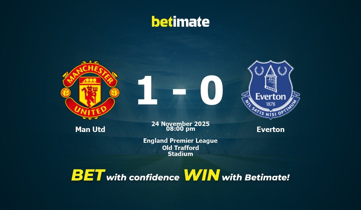 Man Utd vs Everton Prediction, Odds & Betting Tips 11/24/2025