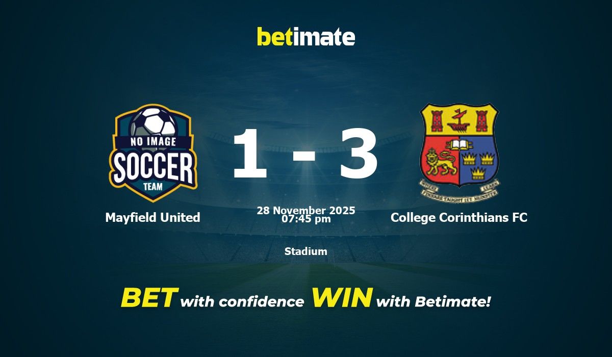 Mayfield United vs College Corinthians FC Prediction, Odds & Betting ...