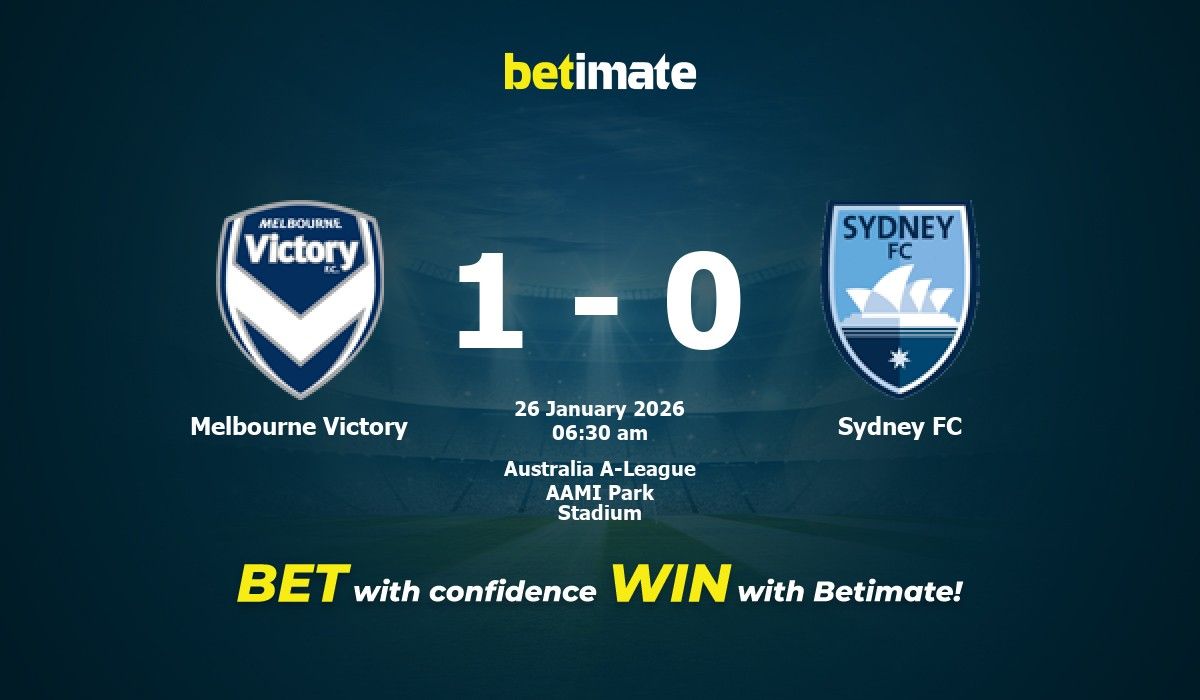 Melbourne Victory vs Sydney FC Prediction, Odds & Betting Tips 01/26/2026