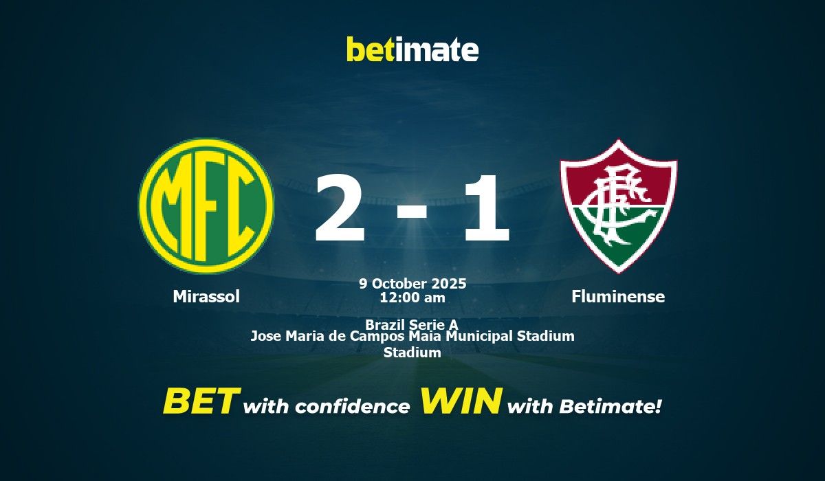 Mirassol vs Fluminense Prediction, Odds & Betting Tips 10/09/2025