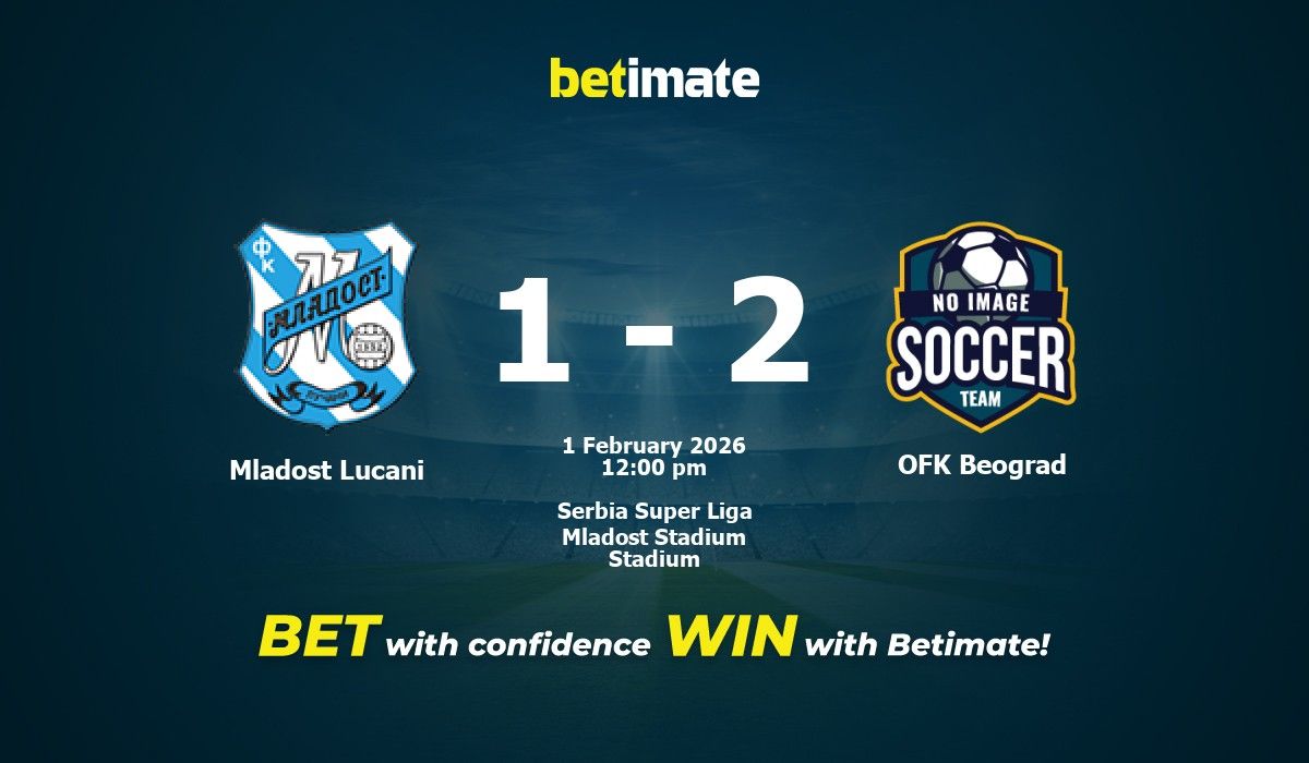Mladost Lucani vs OFK Beograd Prediction, Odds & Betting Tips 02/01/2026