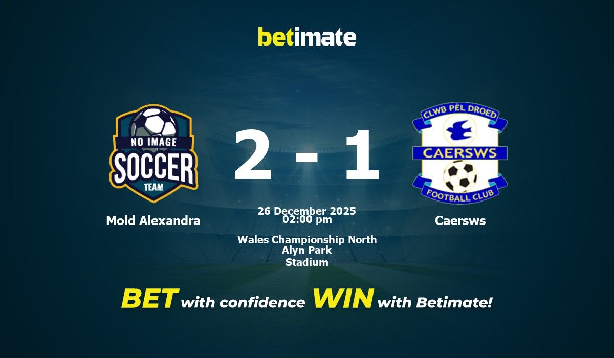 Mold Alexandra vs Caersws Prediction, Odds & Betting Tips 12/26/2025