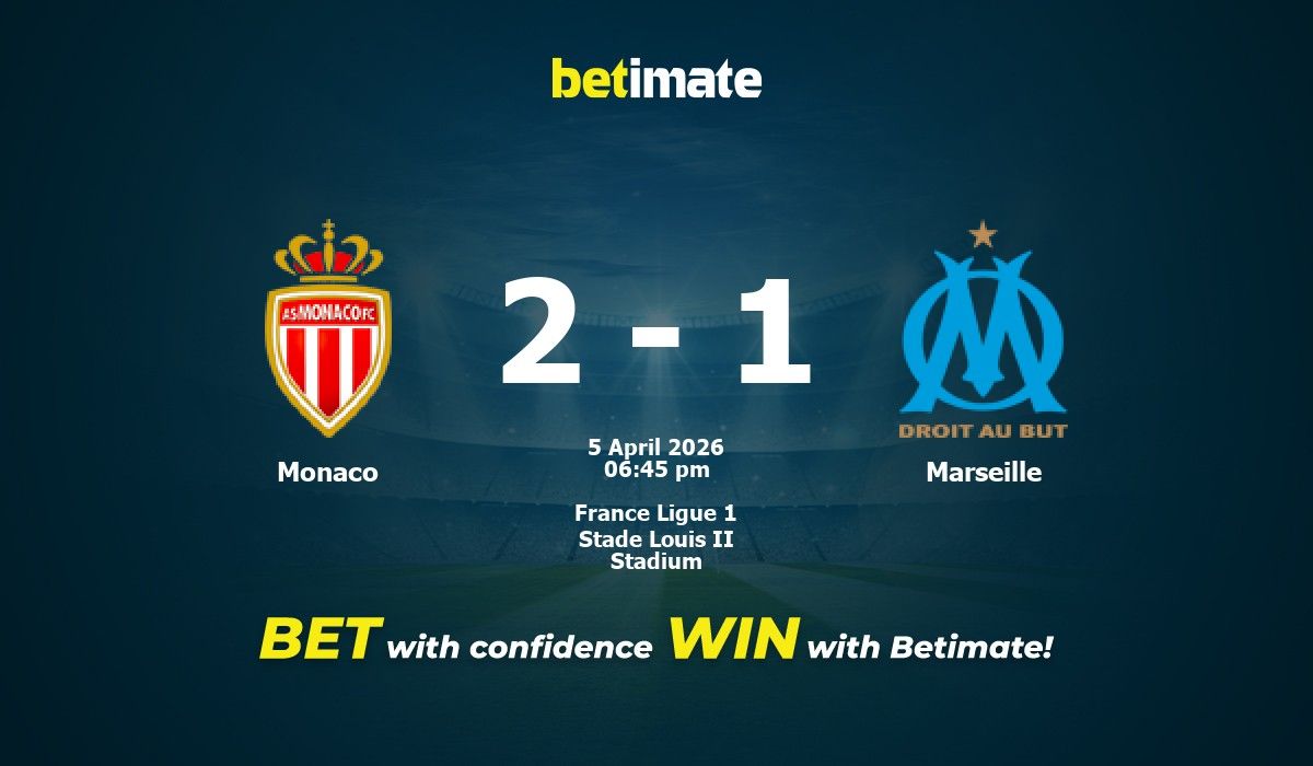 Monaco vs Marseille Prediction, Odds & Betting Tips 04/05/2026