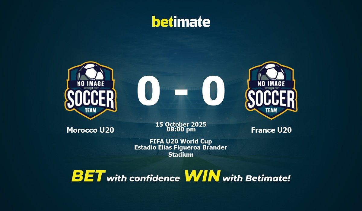 摩洛哥 U20 vs 法国 U20 预测、赔率和投注技巧 2025 年 10 月 15 日