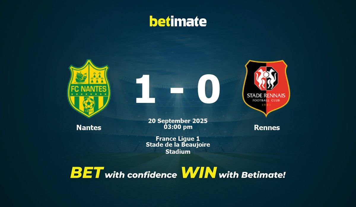 Nantes vs Rennes Prediction, Odds & Betting Tips 09/20/2025