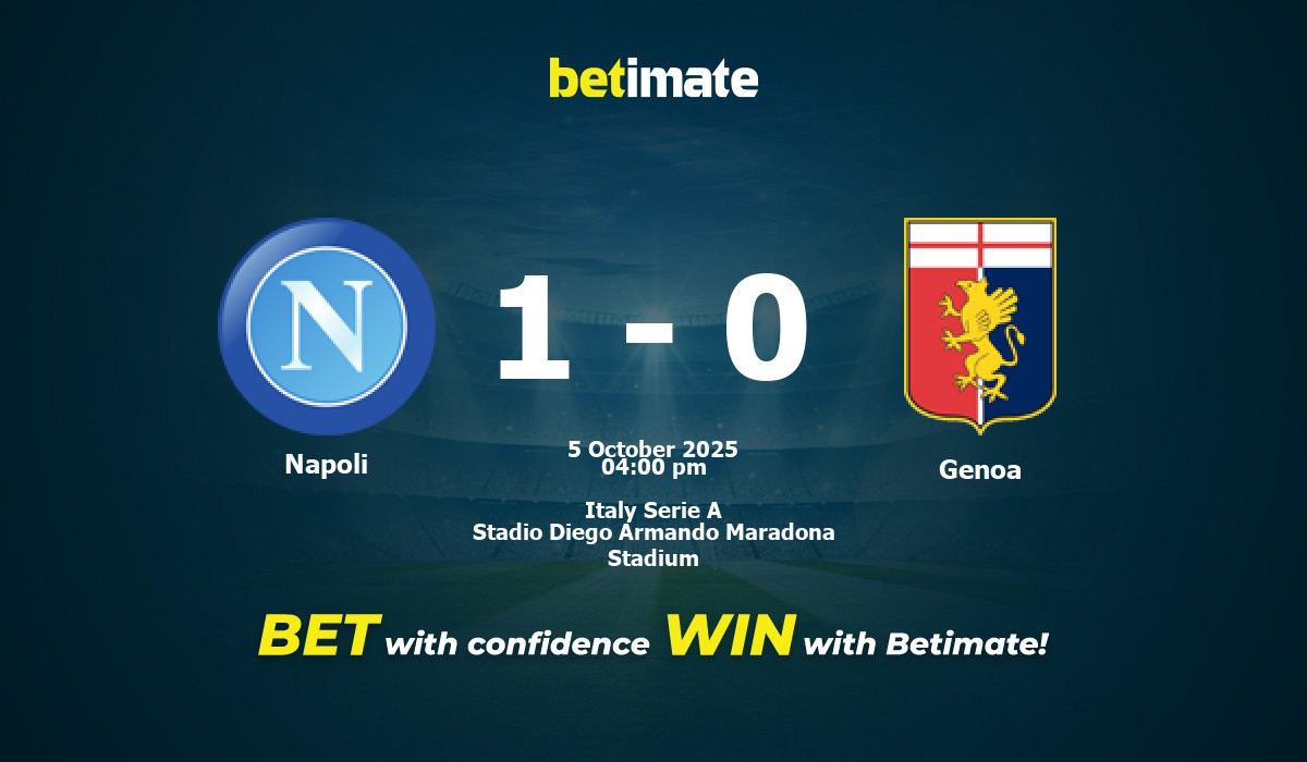Napoli vs Genoa Prediction, Odds & Betting Tips 10/05/2025