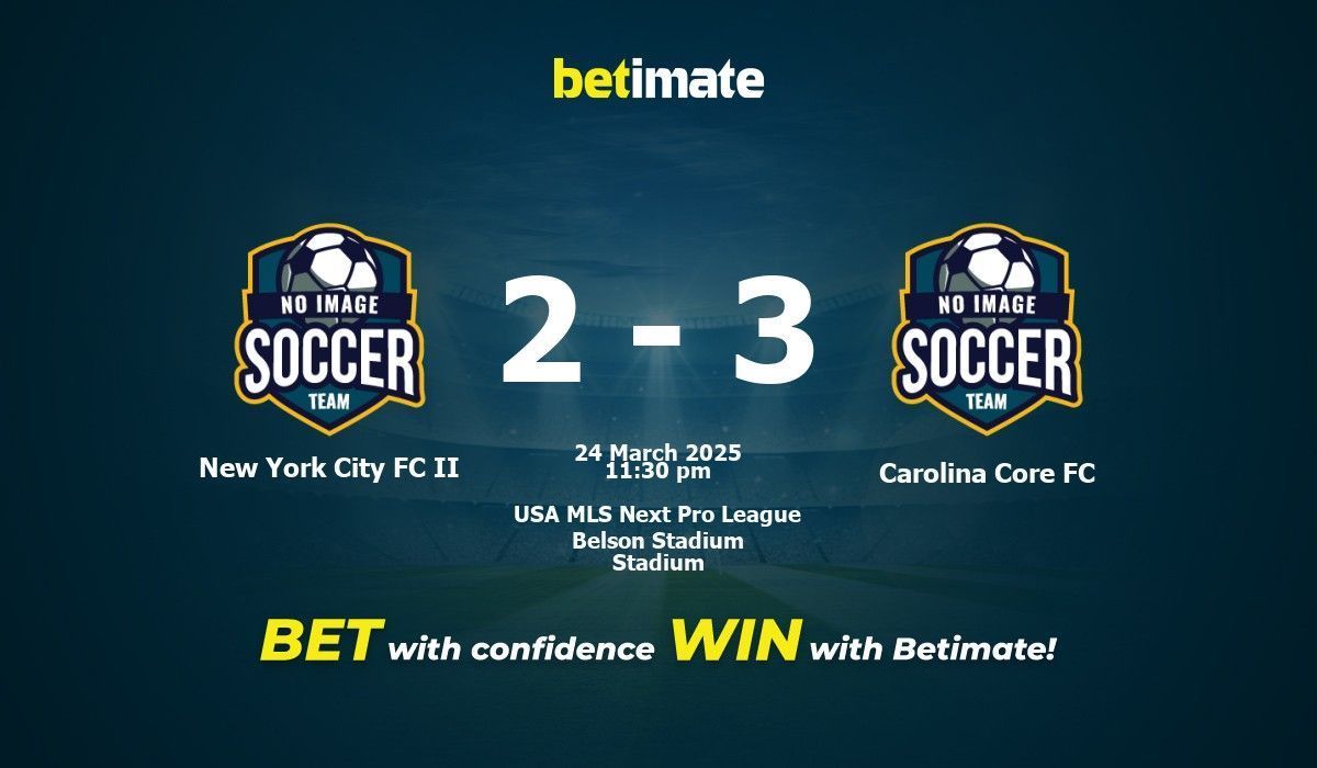 New York City FC II vs Carolina Core FC Prediction, Odds & Betting Tips ...