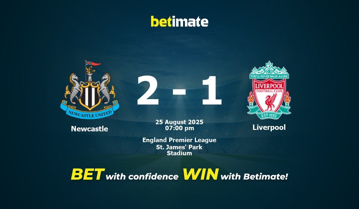 Newcastle vs Liverpool Prediction, Odds & Betting Tips 08/25/2025