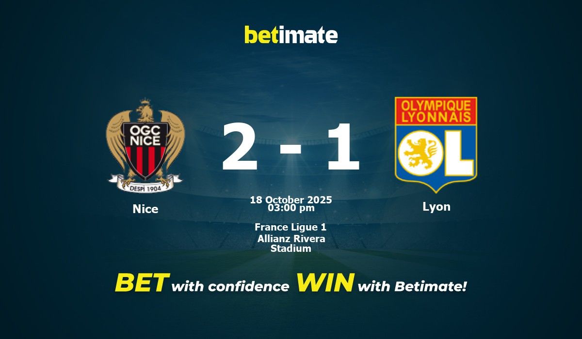 Nice vs Lyon Prediction, Odds & Betting Tips 10/18/2025