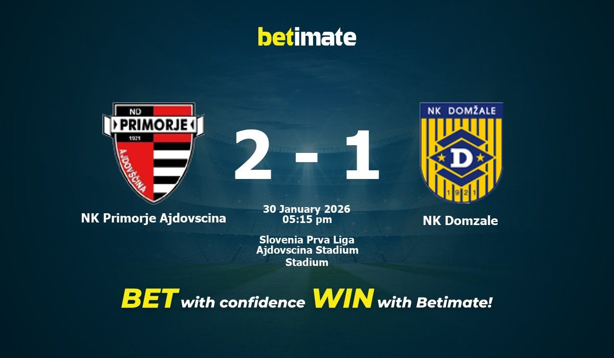 NK Primorje Ajdovscina vs NK Domzale Prediction, Odds & Betting Tips 01 ...