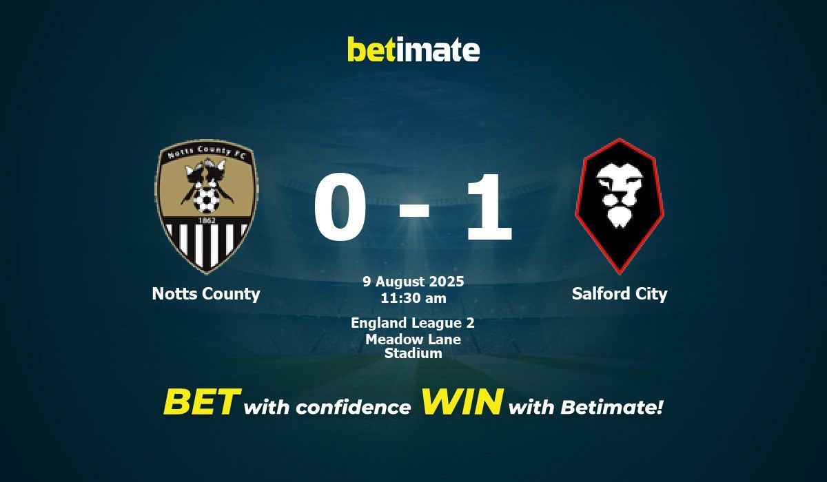 Notts County vs Salford City Prediction, Odds & Betting Tips 08/09/2025