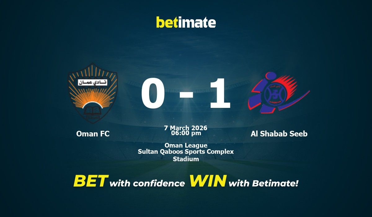 Oman FC vs Al Shabab Seeb Prediction, Odds & Betting Tips 03/07/2026