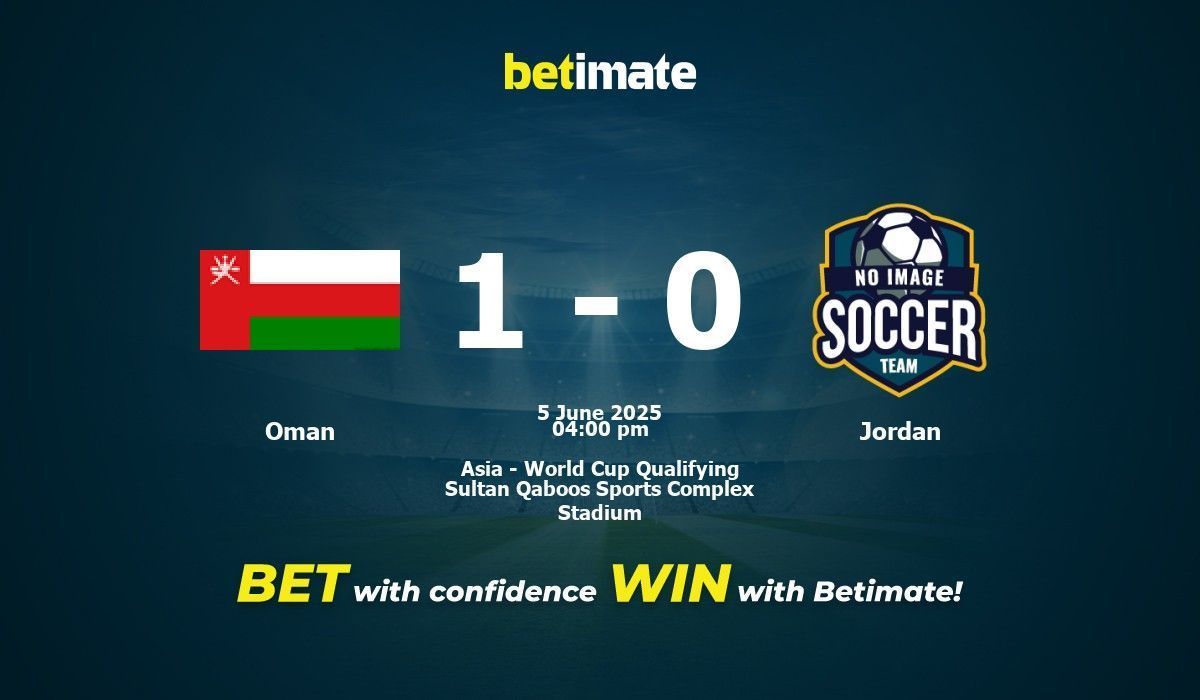 Oman vs Jordan Prediction, Odds & Betting Tips 06/05/2025