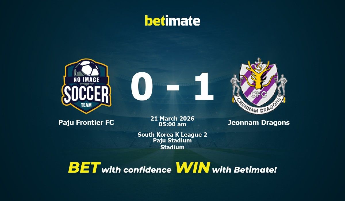 Paju Frontier FC vs Jeonnam Dragons Prediction, Odds & Betting Tips 03 ...