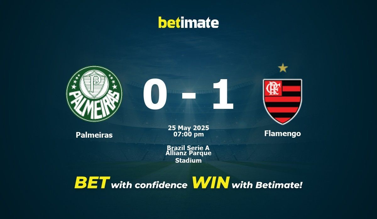 Palmeiras vs Flamengo Prediction, Odds & Betting Tips 05/25/2025