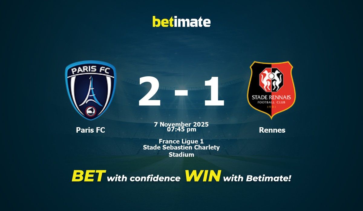 Paris FC vs Rennes Prediction, Odds & Betting Tips 11/07/2025