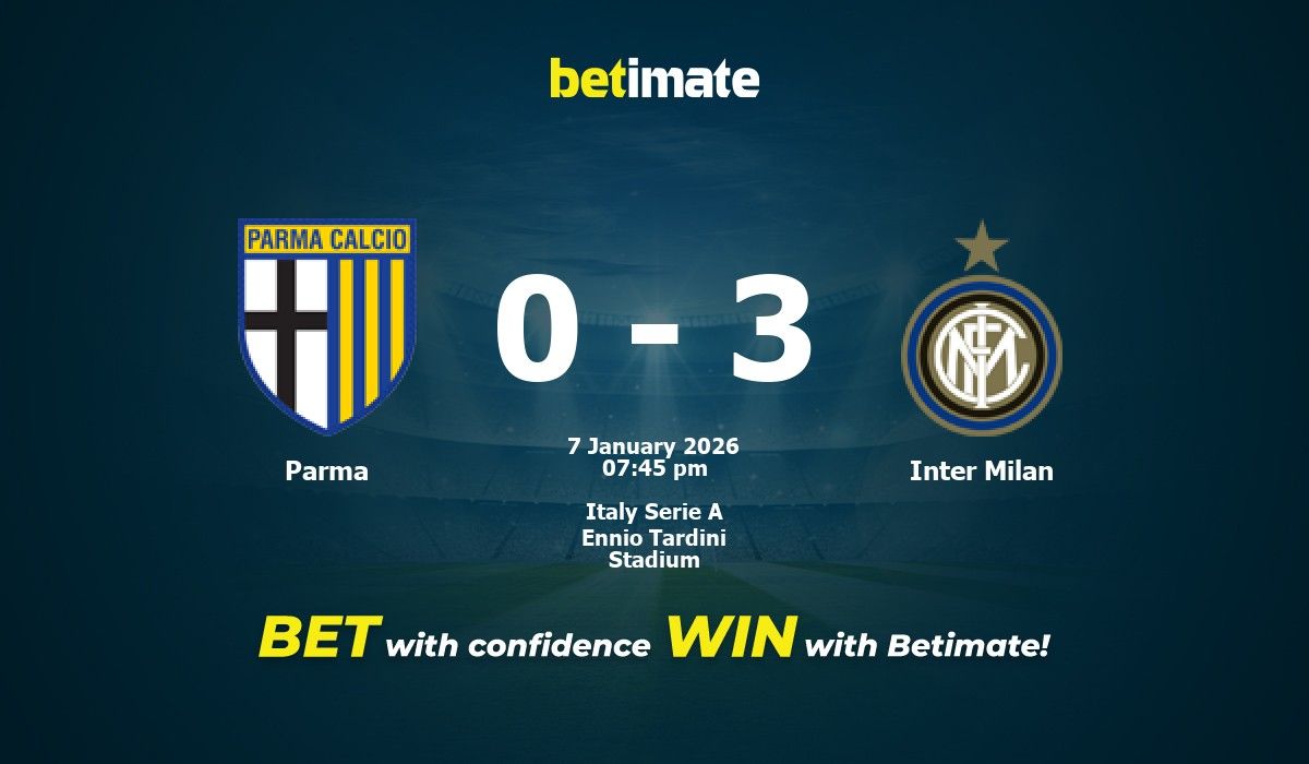 Parma vs Inter Milan Prediction, Odds & Betting Tips 01/07/2026