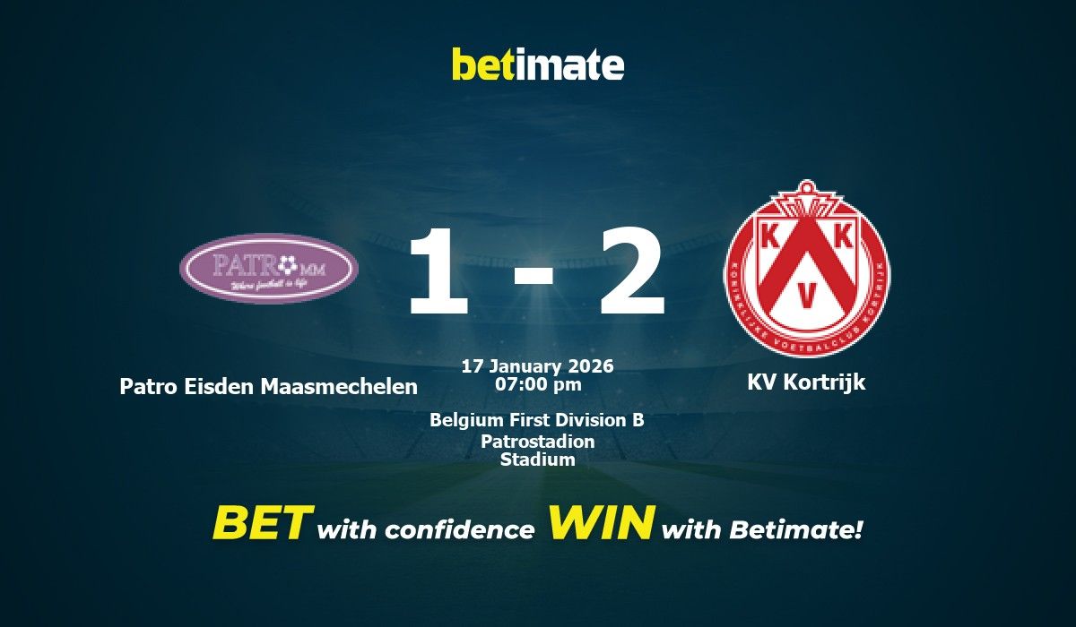 Patro Eisden Maasmechelen vs KV Kortrijk Prediction, Odds & Betting ...