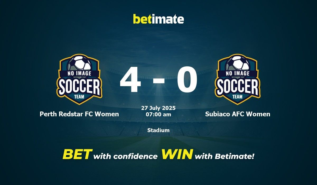 Perth Redstar FC Women vs Subiaco AFC Women Prediction, Odds & Betting ...