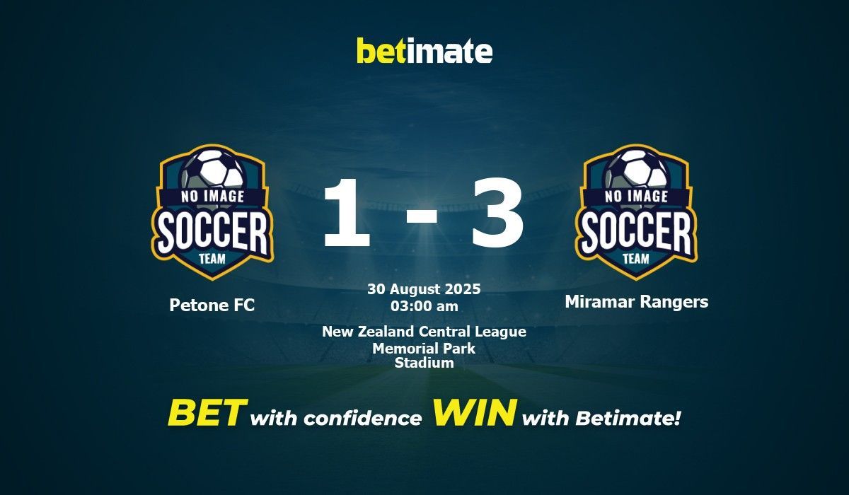 Petone FC vs Miramar Rangers Prediction, Odds & Betting Tips 08/30/2025