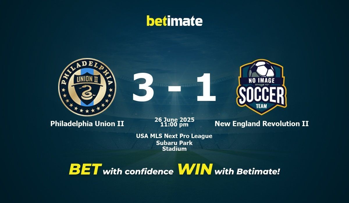 Philadelphia Union II vs New England Revolution II Prediction, Odds ...