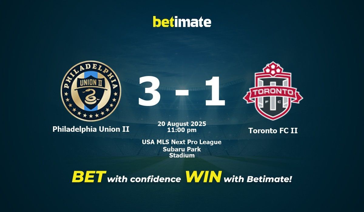 Philadelphia Union II vs Toronto FC II Prediction, Odds & Betting Tips ...