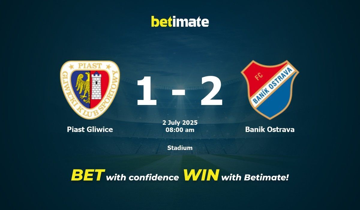 Piast Gliwice vs Banik Ostrava Prediction, Odds & Betting Tips 07/02/2025
