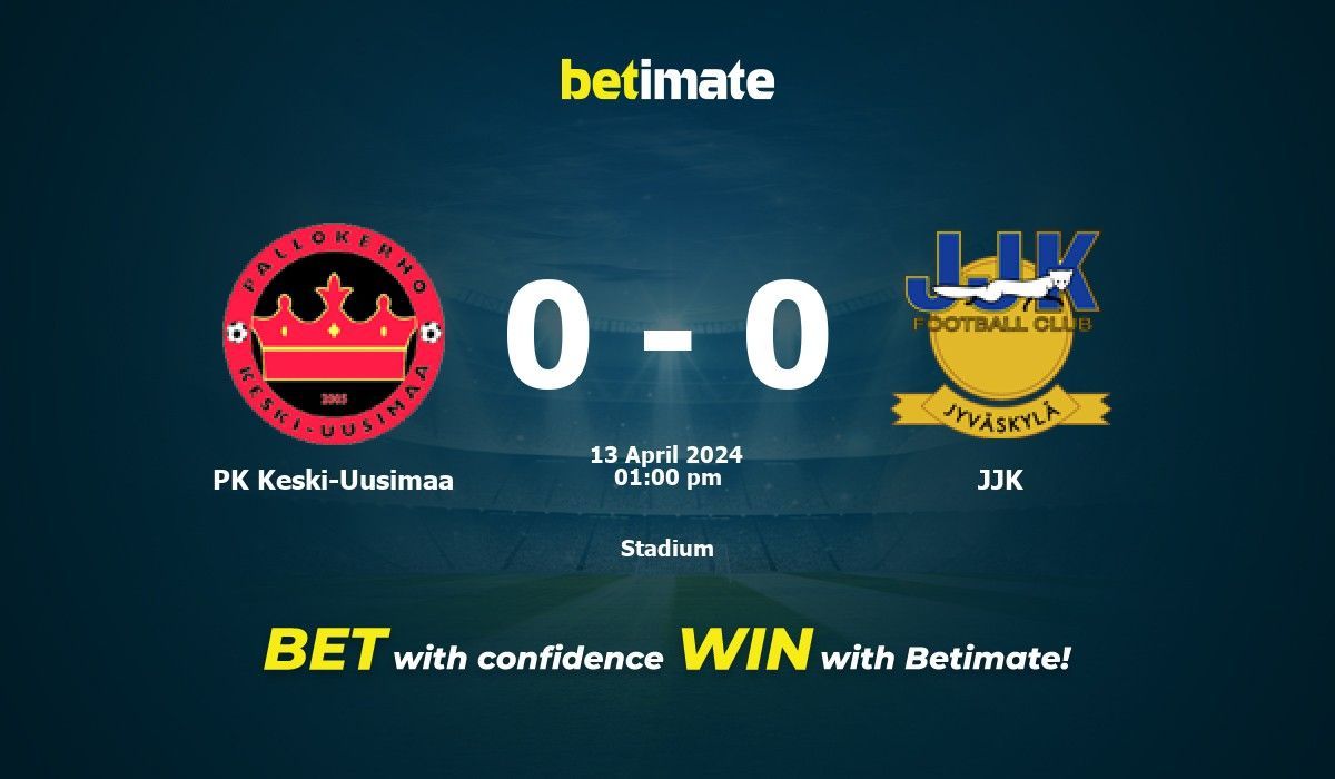 PK Keski-Uusimaa vs JJK Prediction, Odds & Betting Tips 04/13/2024