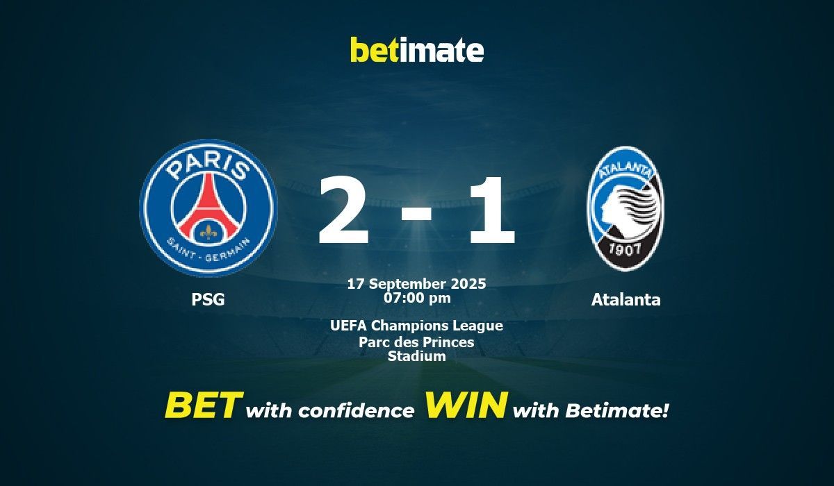 PSG vs Atalanta Prediction, Odds & Betting Tips 09/17/2025