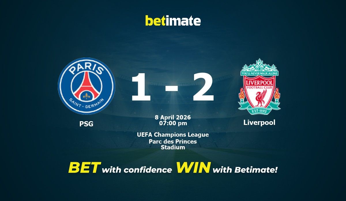 PSG vs Liverpool Prediction, Odds & Betting Tips 04/08/2026