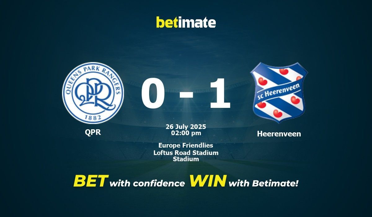 QPR vs Heerenveen Prediction, Odds & Betting Tips 07/26/2025