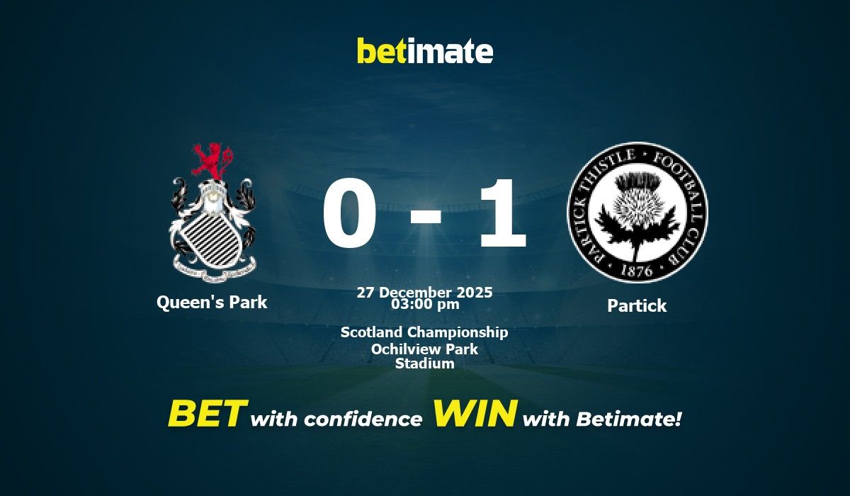 Queen's Park vs Partick Prediction, Odds & Betting Tips 12/27/2025