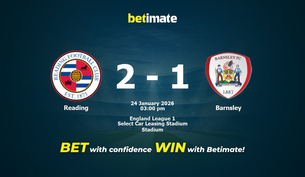 Reading vs Barnsley Prediction, Odds & Betting Tips 01/24/2026