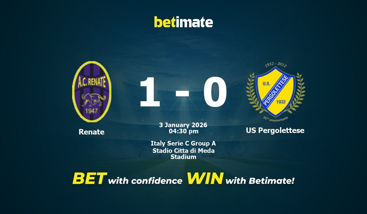 Renate vs US Pergolettese Prediction, Odds & Betting Tips 01/03/2026