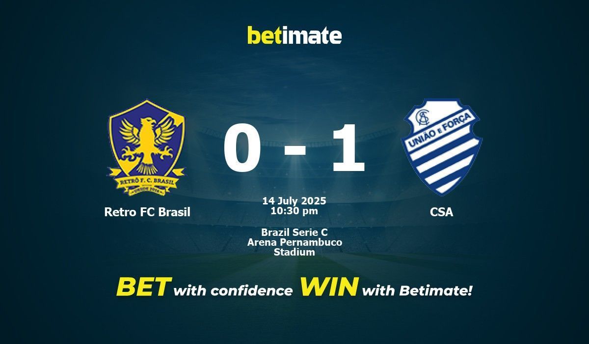 Retro FC Brasil vs CSA Prediction, Odds & Betting Tips 07/14/2025