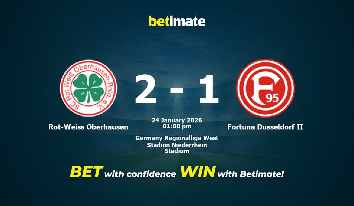 Rot-Weiss Oberhausen vs Fortuna Dusseldorf II Prediction, Odds ...