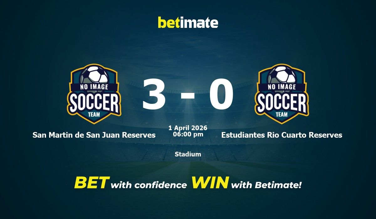 San Martin de San Juan Reserves vs Estudiantes Rio Cuarto Reserves ...