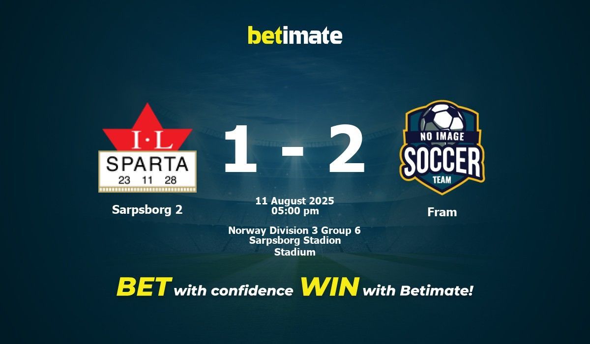 Sarpsborg 2 vs Fram Prediction, Odds & Betting Tips 08/11/2025