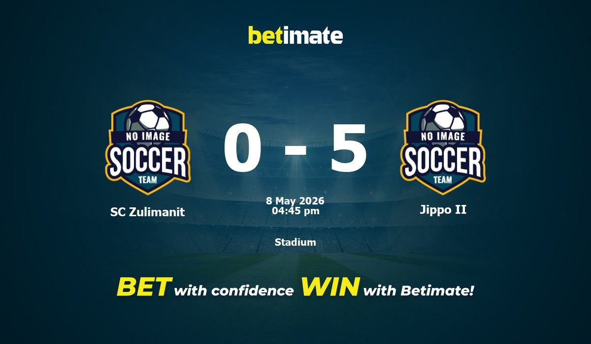 SC Zulimanit vs Jippo II Prediction, Odds & Betting Tips 05/08/2026