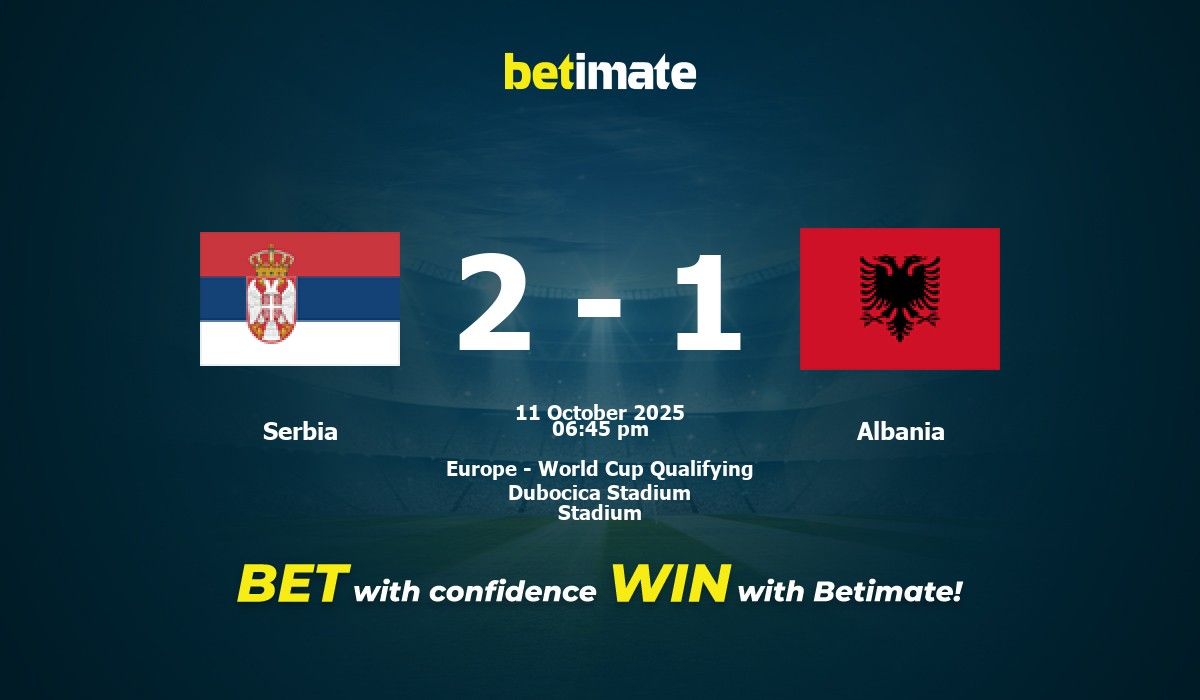 Serbia vs Albania Prediction, Odds & Betting Tips 10/11/2025