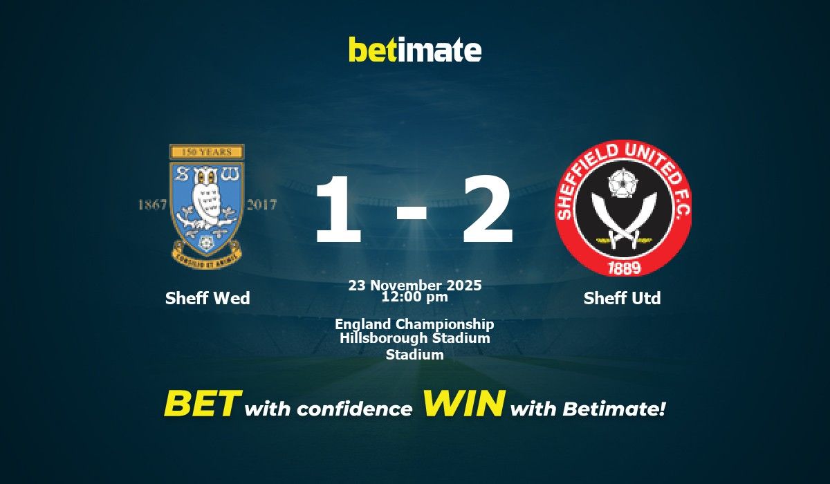 Sheff Wed vs Sheff Utd Prediction, Odds & Betting Tips 11/23/2025