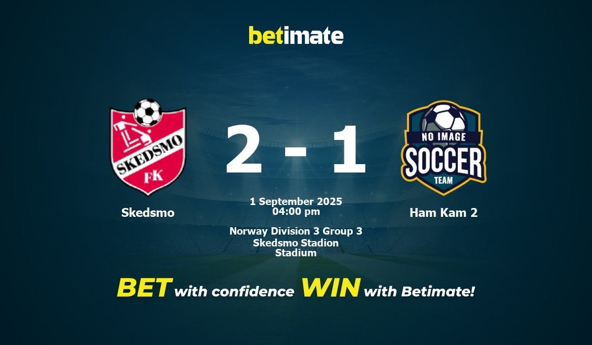Skedsmo vs Ham Kam 2 Prediction, Odds & Betting Tips 09/01/2025