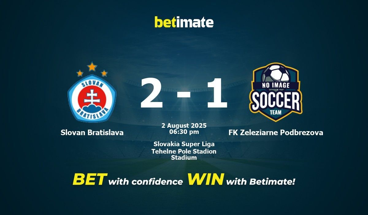 Slovan Bratislava vs FK Zeleziarne Podbrezova Prediction, Odds & Betting Tips 08/02/2025