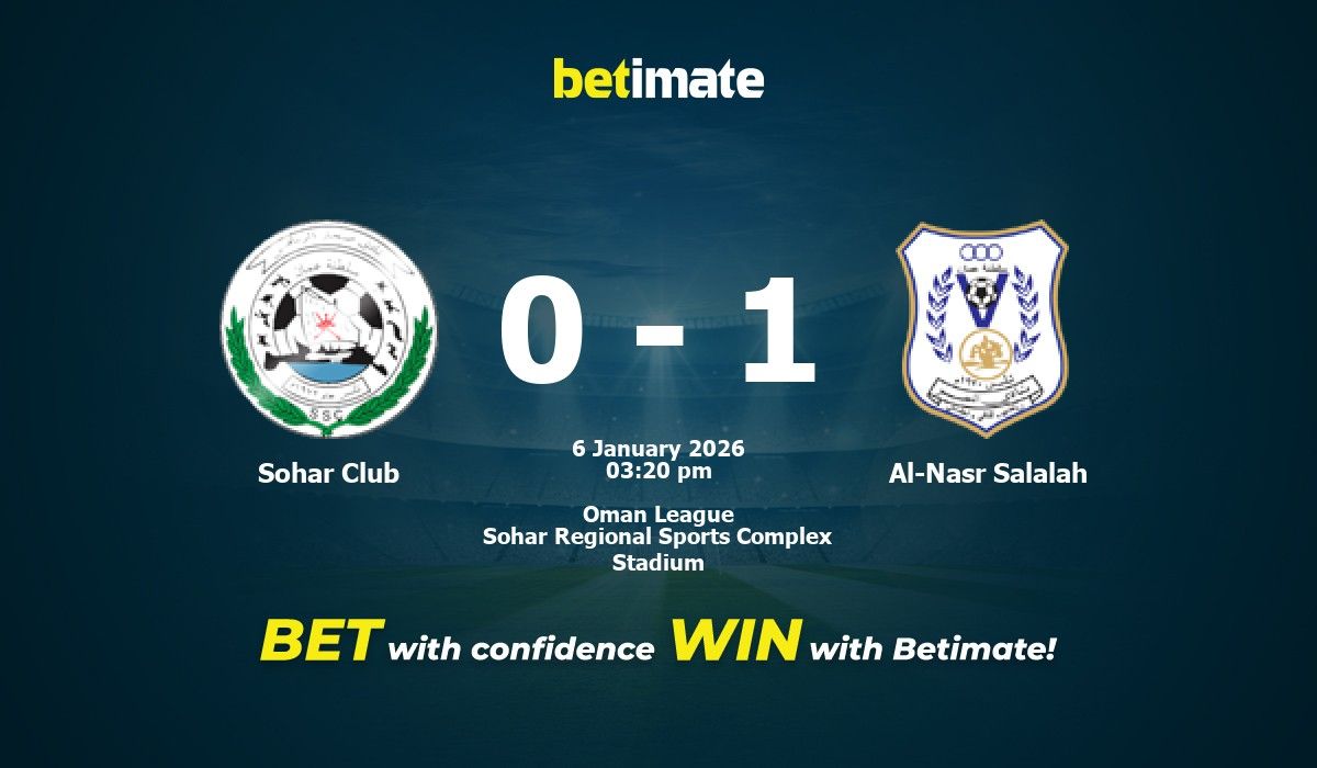 Sohar Club vs Al-Nasr Salalah Prediction, Odds & Betting Tips 01/06/2026