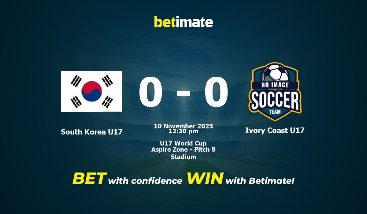 South Korea U17 vs Ivory Coast U17 Prediction, Odds & Betting Tips 11 ...