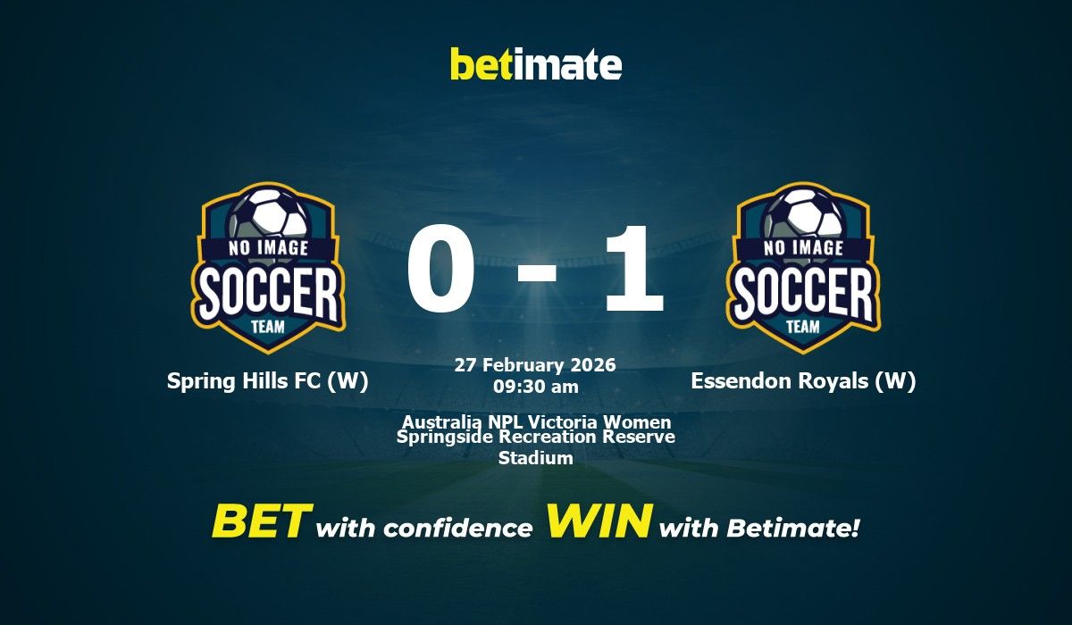 Spring Hills FC (W) vs Essendon Royals (W) Prediction, Odds & Betting ...