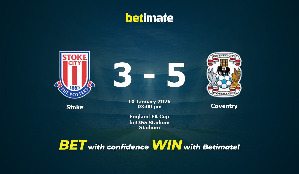 Stoke vs Coventry Prediction, Odds & Betting Tips 01/10/2026