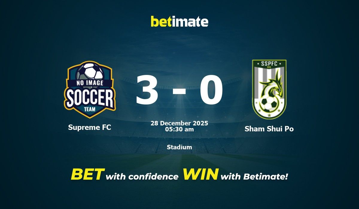 Supreme FC vs Sham Shui Po Prediction, Odds & Betting Tips 12/28/2025