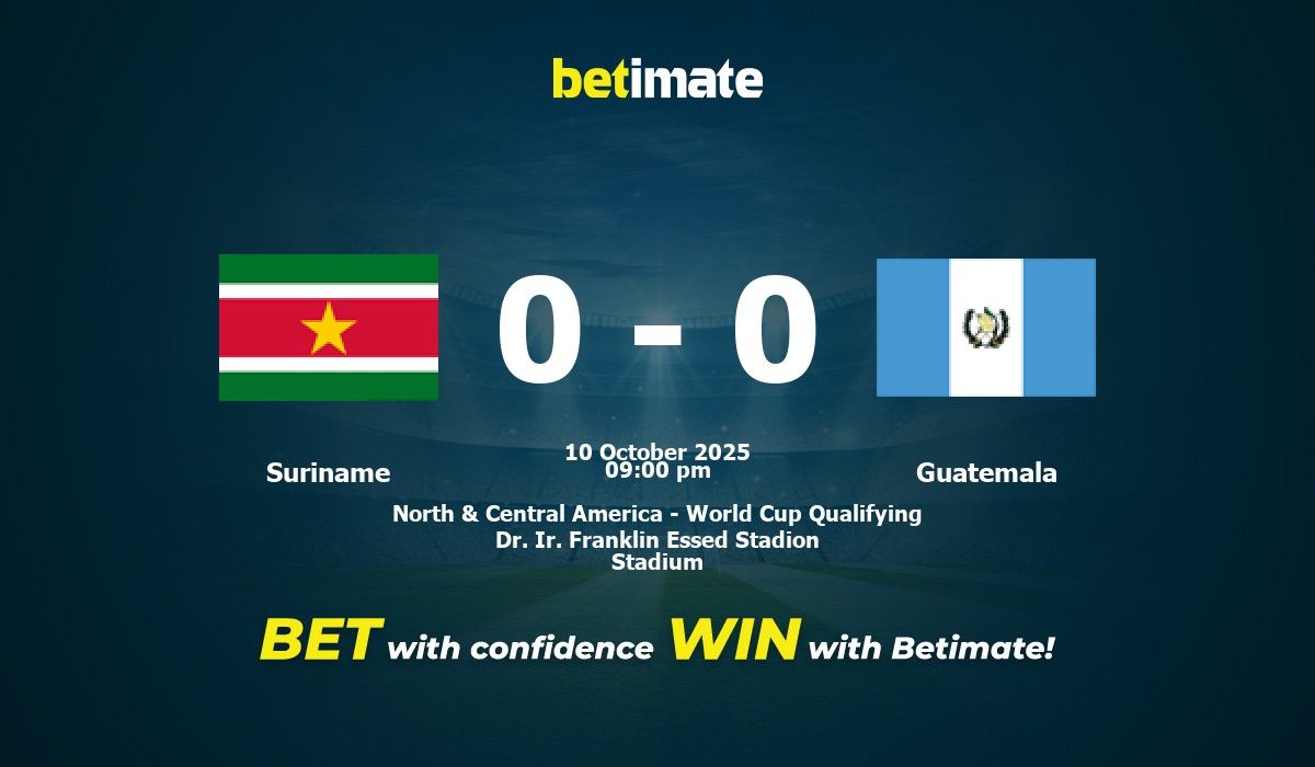 Suriname vs Guatemala Prediction, Odds & Betting Tips 10/10/2025
