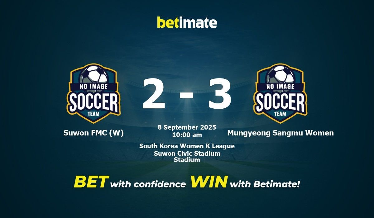 Suwon FMC (W) vs Mungyeong Sangmu Women Prediction, Odds & Betting Tips ...